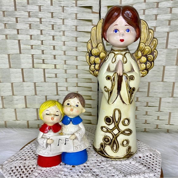 Holiday | Vintage Mid Century 195s Angel Choir Singers Boy Girl ...